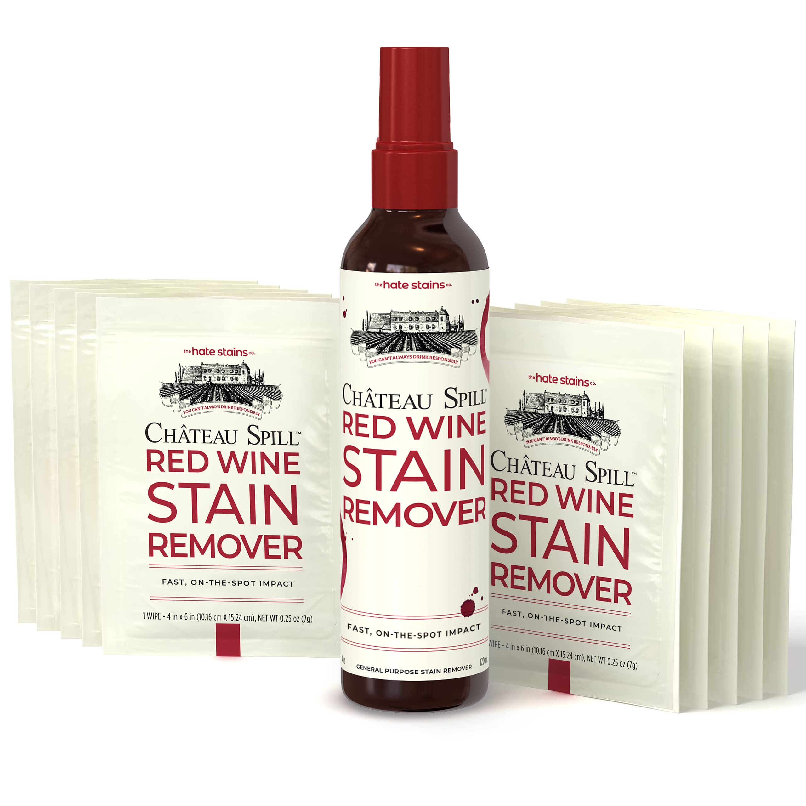 Chateau Spill Red Wine Stain Remover multipack wipes – The Hate Stains Co.