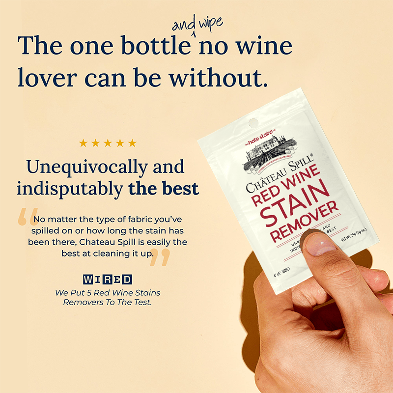 Chateau Spill Red Wine Stain Remover multipack wipes – The Hate Stains Co.